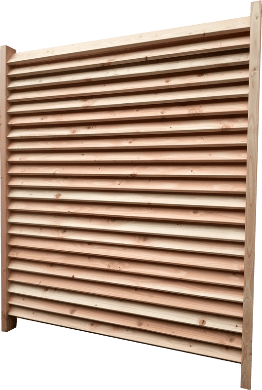Claustra persienne bois. L'aménagement extérieur au naturel
